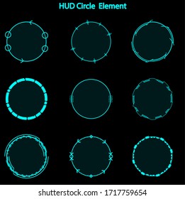 Hud Circular Hitech Futuristic User Interface Stock Vector (Royalty ...