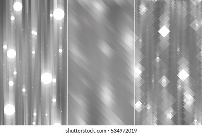 Set Illustrations Grey Abstract Three Background Stock Illustration ...