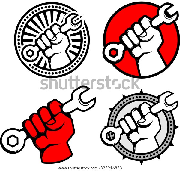 Set Industrial Working Class Logos Stock Illustration 323916833 ...