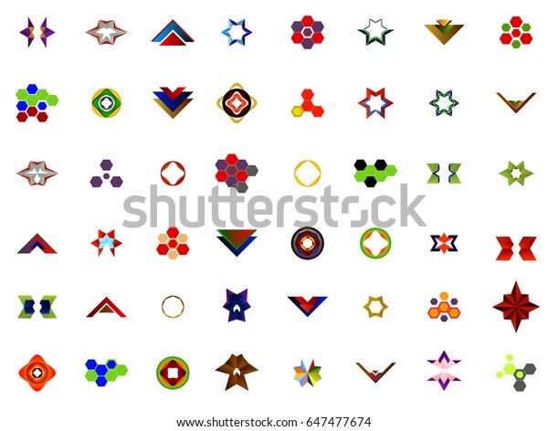 Set Logos Icons Graphical Elements Suitable Stock Illustration ...