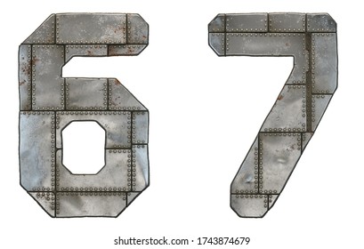 Set Numbers 6 7 Made Industrial Stock Illustration 1743874679 ...