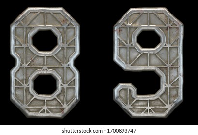 Set Numbers 8 9 Made Industrial Stock Illustration 1700893747 ...