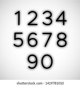 Silver Numbers Set Vector 3d Illustration Stock Vector (Royalty Free ...
