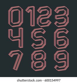 Alphabet Retro Colour Style Vector Illustration Stock Vector (Royalty ...