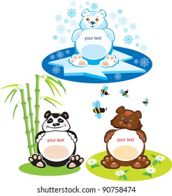 Set Oval Frames Animals Kids 3 Stock Illustration 90758474 | Shutterstock