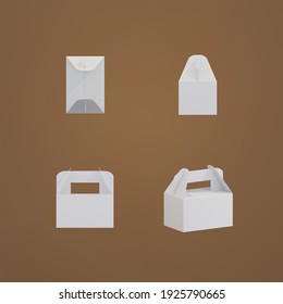Set Pack Orthographic View Packaging Long: ilustrações stock 1925790665 ...