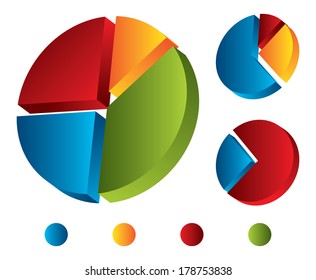 Set Pie Graphic Chart Stock Vector (Royalty Free) 107783813 | Shutterstock