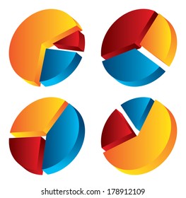 Set Pie Graphic Chart 스톡 일러스트 178912067 | Shutterstock