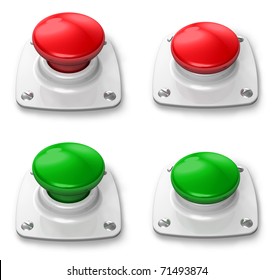 Set Pressed Unpressed Buttons Stock Illustration 71493874