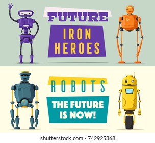 Set Robots Technology Future Cartoon Illustration Stock Illustration ...