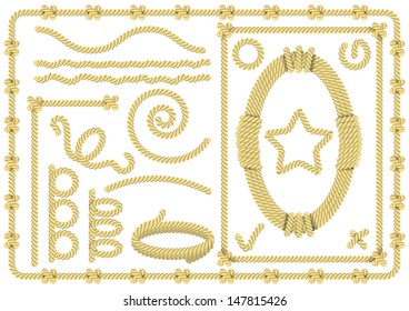 Set Rope Templates Frames Borders Signs Stock Illustration 147815426 ...