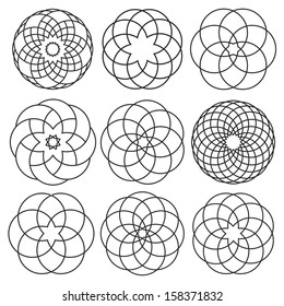 Vector Set Round Elements Arabic Design Stock Vector (Royalty Free ...