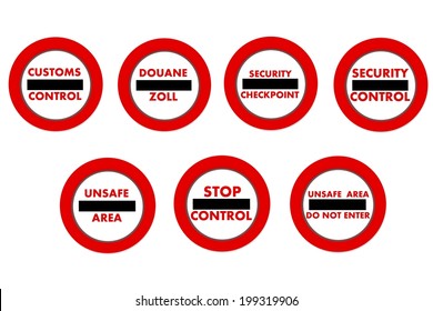 No Entry Sign Vector Set: เวกเตอร์สต็อก (ปลอดค่าลิขสิทธิ์) 279911186 ...