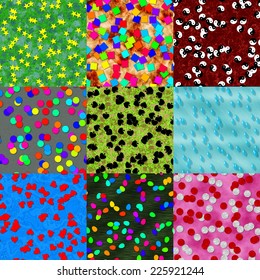 Set Shape Seamless Generated Textures Stock Illustration 225921244 ...