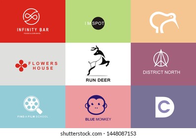 Set Simple Elegant Logo Stock Illustration 1448087153 | Shutterstock