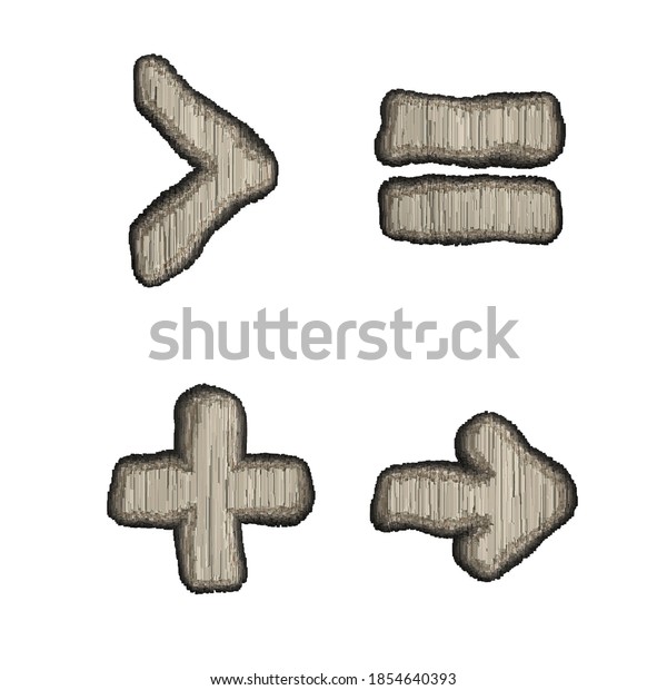Set Symbols Right Angle Bracket Equals Stock Illustration 1854640393 ...