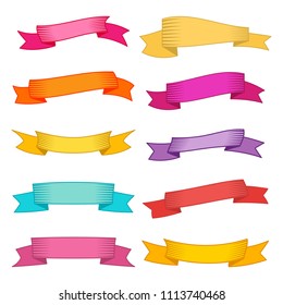 Game Ui Ribbons Header Juisy Colorful Stock Vector (Royalty Free ...