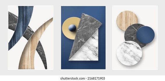 Set Three 3 D Abstract Background Stock Illustration 2168171903 ...