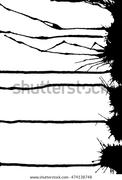 Set Various Splash Lines Grunge Brush Stock Illustration 474138748 ...