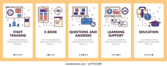 Vector Set Vertical Banners Staff Training Stock Vector (Royalty Free ...