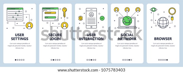 Set Vertical Banners User Settings Secure Stock Illustration 1075783403 ...