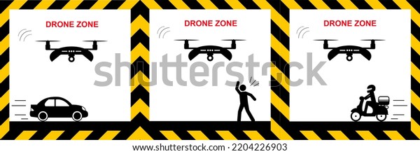 Set Warning Sign Warning Sign Drones Stock Illustration 2204226903 ... Set Warning Sign Warning Sign Drones Stock Illustration 2204226903 ...