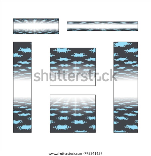 Set Web Banner Backgrounds Standard Sizes Stock Illustration 795341629 ...