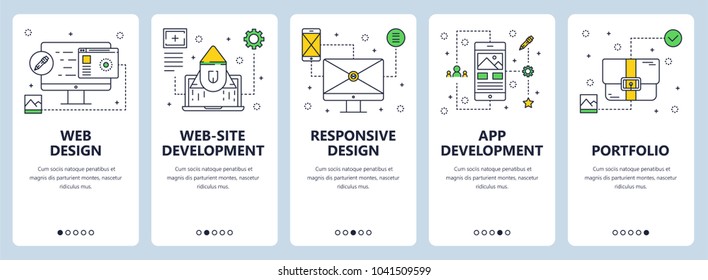 Set Web Design Concept Vertical Banners Stock Illustration 1041509599 ...