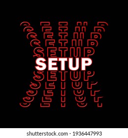 Setup Whitered Lettering Repeating Effect On Stock Illustration ...