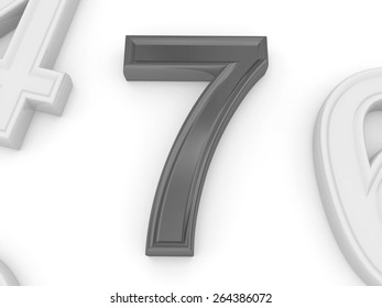 Seven 3d: стоковая иллюстрация, 264386072 | Shutterstock