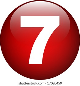 Seven 7 Number Button Stock Illustration 17020459 | Shutterstock