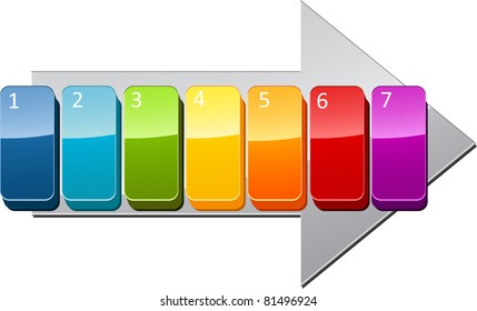 Seven Blank Numbered Sequential Steps Business Stock Illustration ...