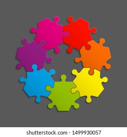 420 7 piece puzzle diagram Images, Stock Photos & Vectors | Shutterstock