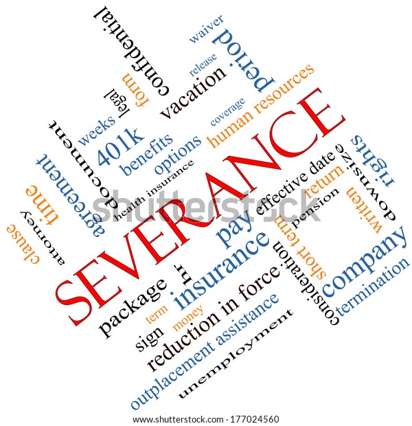 Severance Word Cloud Concept Angled Great Stock Illustration 177024560 ...