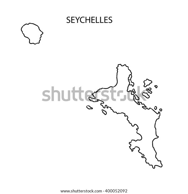 Seychelles Map Outline Stock Illustration 400052092