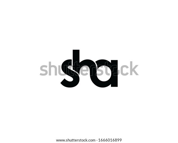 Sha Original Monogram Logo Design Stock Illustration 1666016899