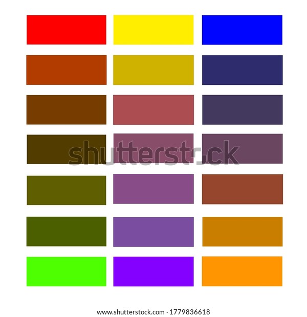 Shade Mix Complementary Colors Stock Illustration 1779836618 | Shutterstock
