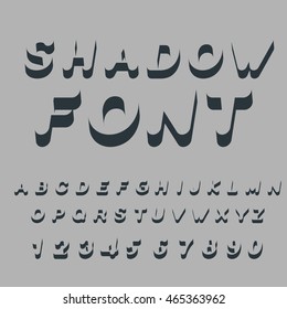 Shadow Font Set Letters Drop Shadow Stock Illustration 465363962 ...