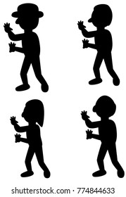 Shadowmen Pushing Back Stock Illustration 774844633 | Shutterstock