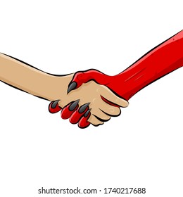 496 Shaking hands with the devil Images, Stock Photos & Vectors ...