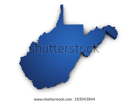 Shape 3 D West Virginia Map Colored Stock Illustration 183043844 ...