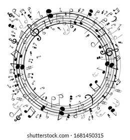 Shape Circle Musical Notes Stock Illustration 1681450315 | Shutterstock