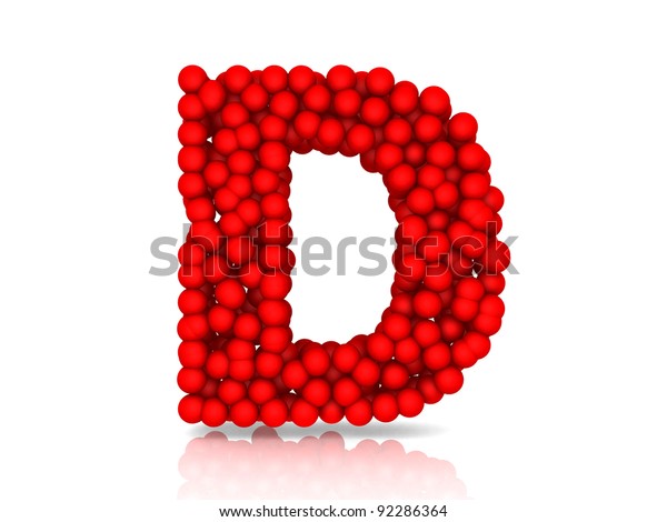 Shape Letter D Made 3d Spheres Stock Illustration 92286364 | Shutterstock