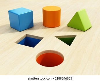 Shape Sorter Puzzle Toy Square Circle Stock Illustration 2189246835 ...