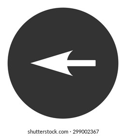 Sharp Left Arrow Icon Primitive Round Stock Illustration 299002367 ...