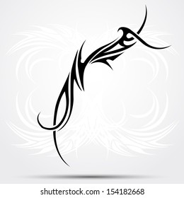 Sharp Tribal Tattoo Stock Vector (Royalty Free) 130856495