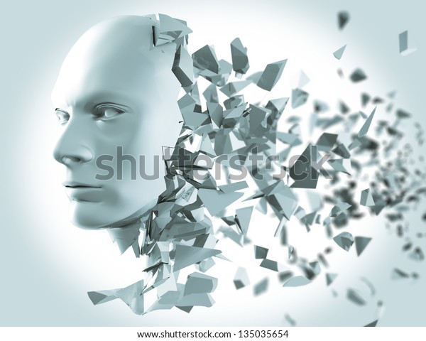 Shattered Head Side View Stock Illustration 135035654 | Shutterstock