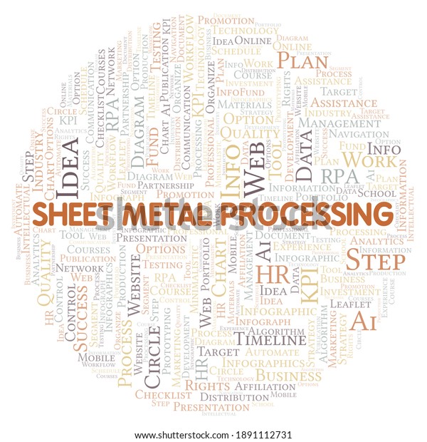 Sheet Metal Processing Typography Word Cloud Stock Illustration ...