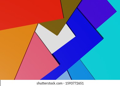 Sheets Paper Different Colors Lie On Stock Illustration 1593772651 ...