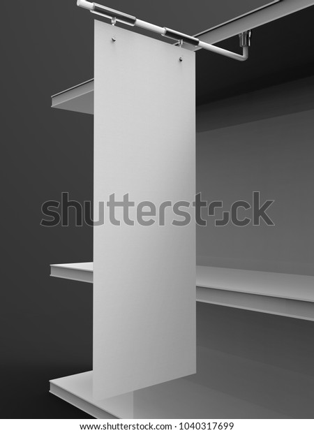 Shelf Banner 3d Rendering Professional Shelf Stock Illustration ...